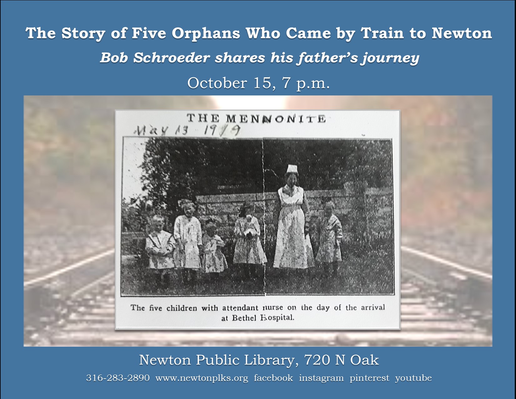 Library speaker's family was part of 'orphan train' movement - Newton ...