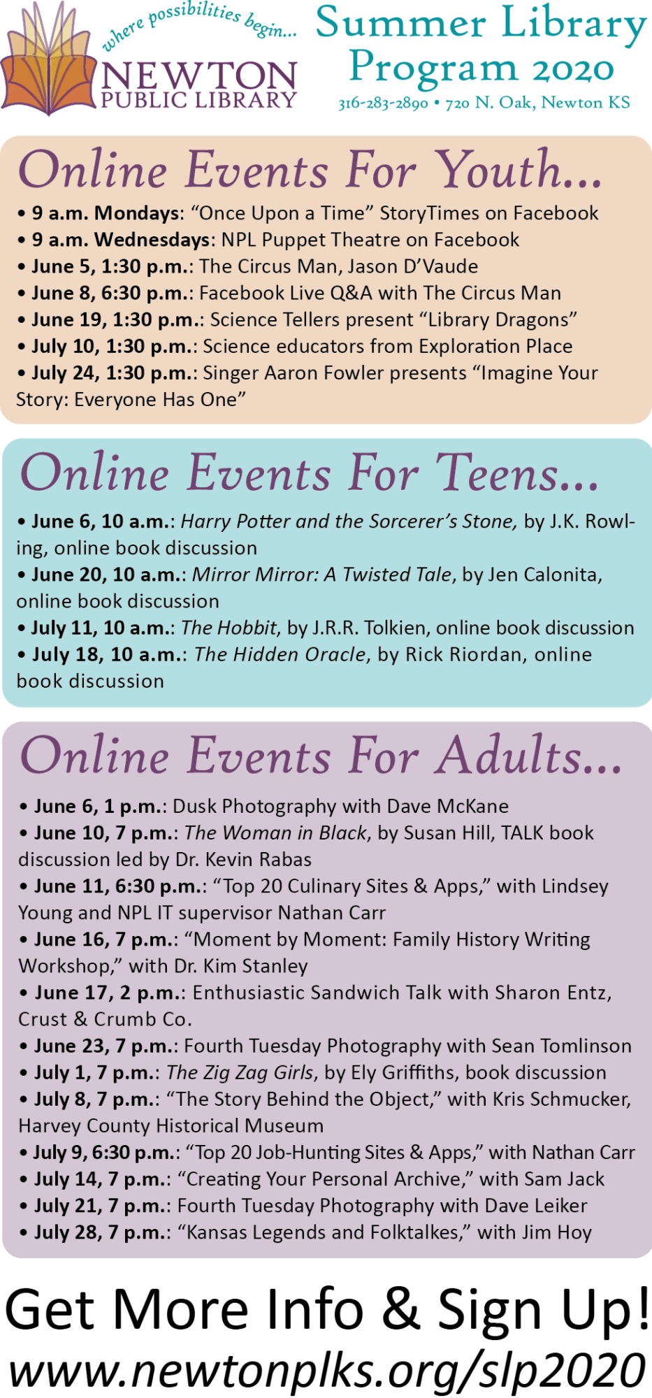 Summer Library Program 2020 - Newton Public Library